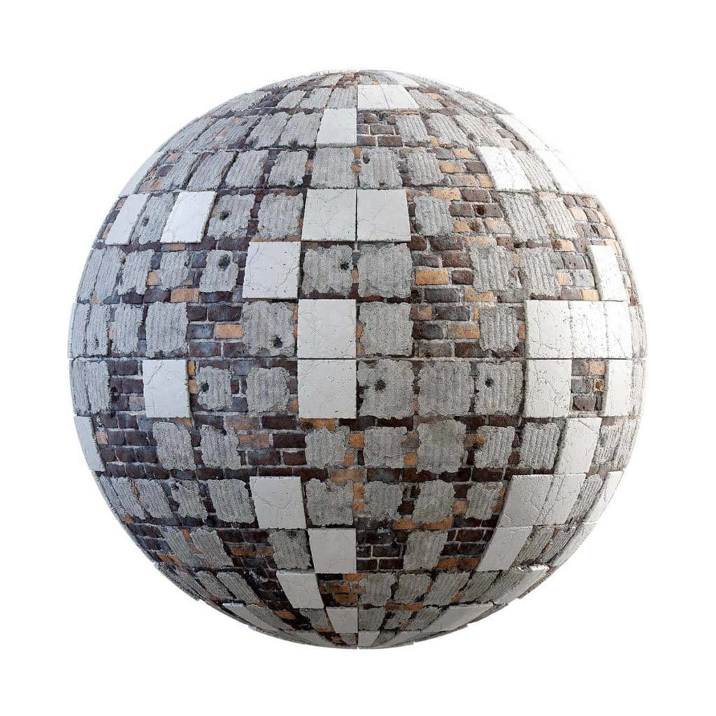 Damaged Ceramic Tiles PBR Texture