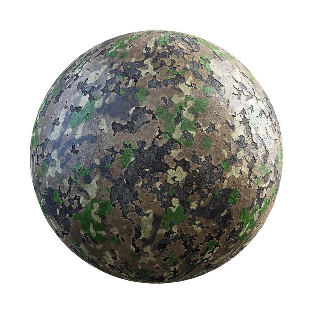 Flaked Camo Painted Metal PBR Texture