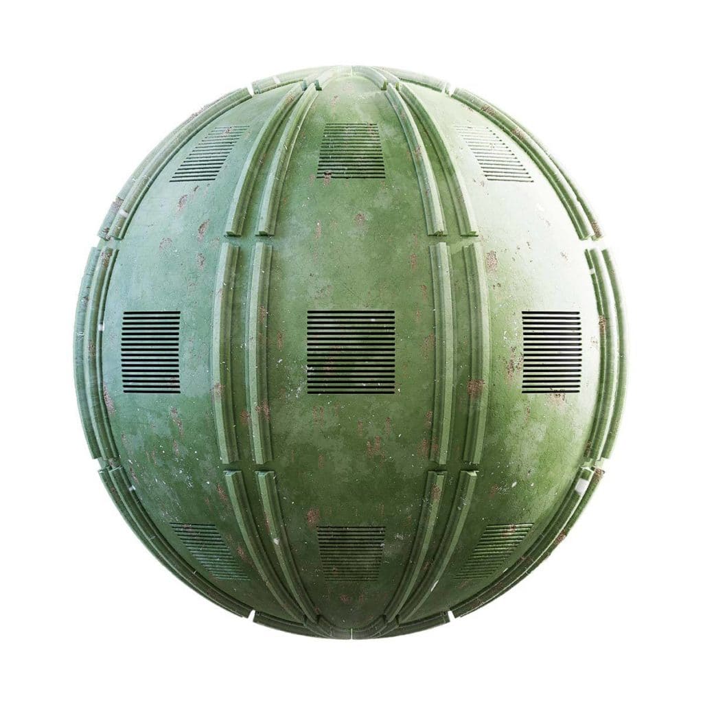 Green Metal Container PBR Texture