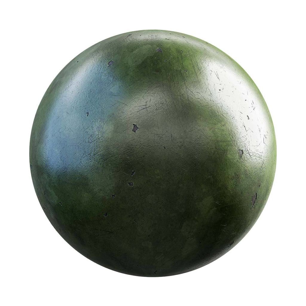 Green Painted Metal PBR Texture