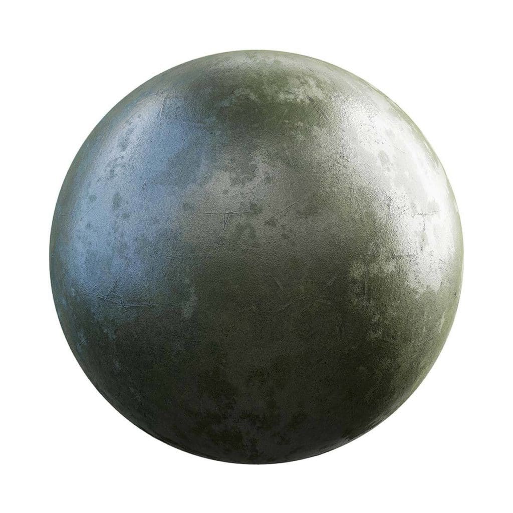 Green Painted Metal PBR Texture