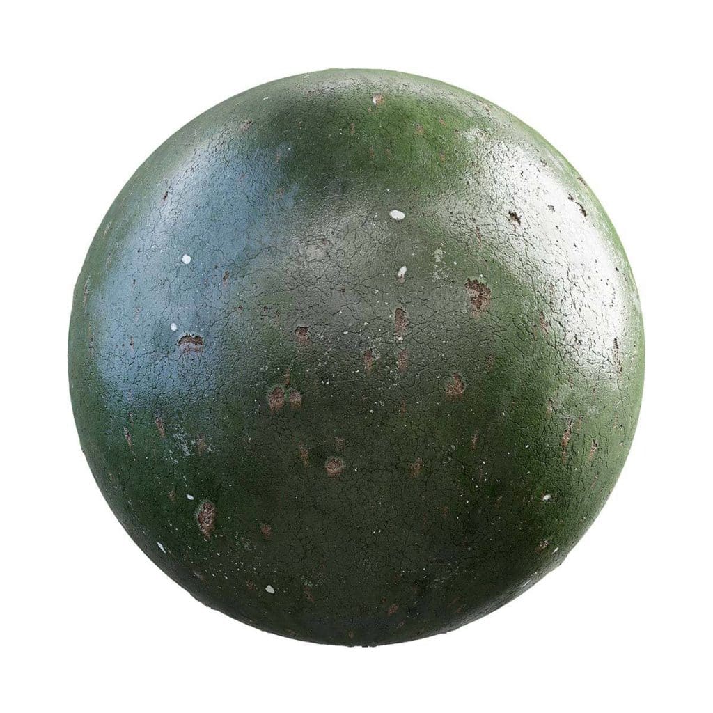Green Painted Metal PBR Texture