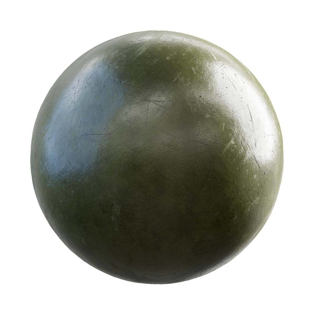 Green Painted Metal PBR Texture