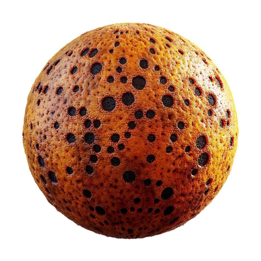Orange Creature Skin PBR Texture