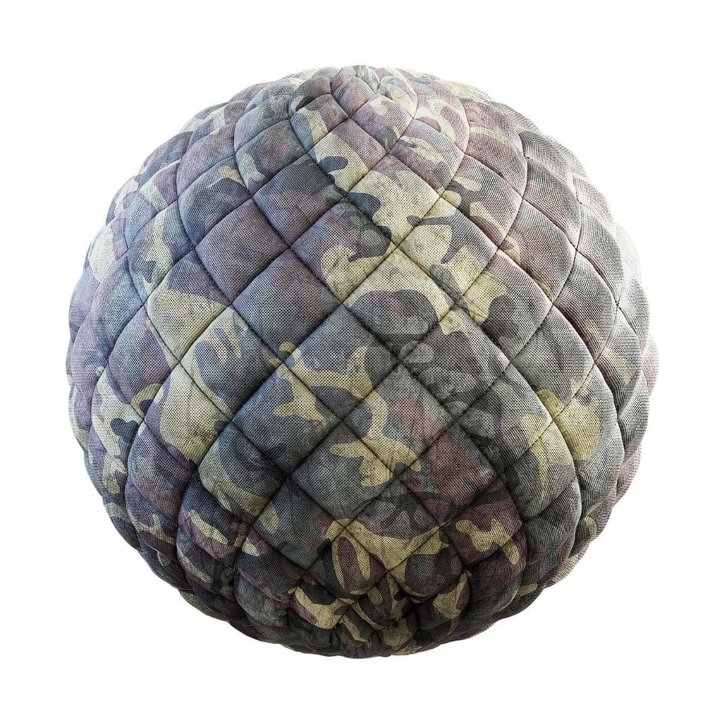 Padded Camo Fabric PBR Texture