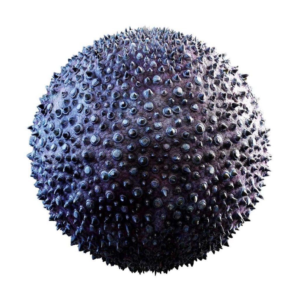 Purple Creature Skin with Spikes PBR Texture