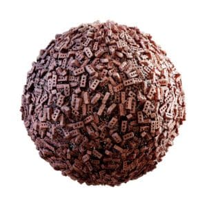 Red Brick Rubble PBR Texture