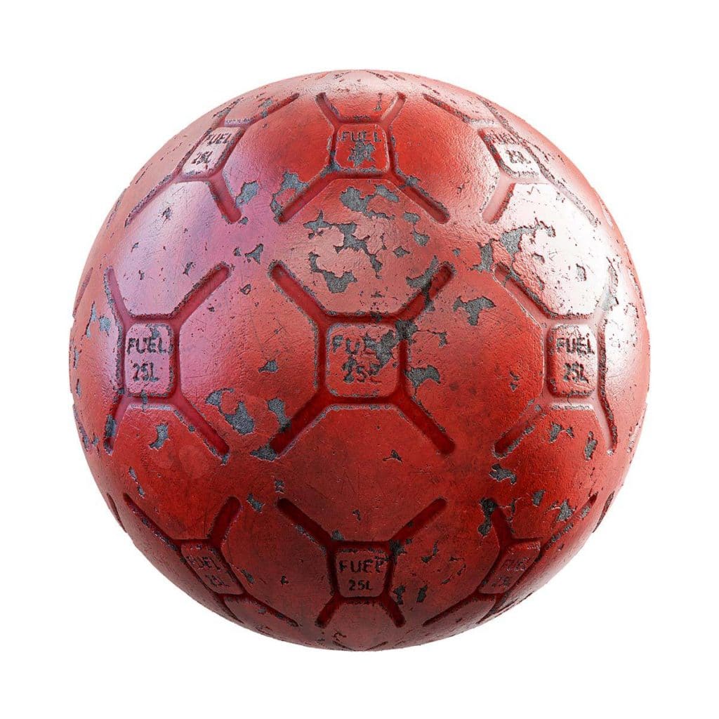 Red Fuel Tank PBR Texture