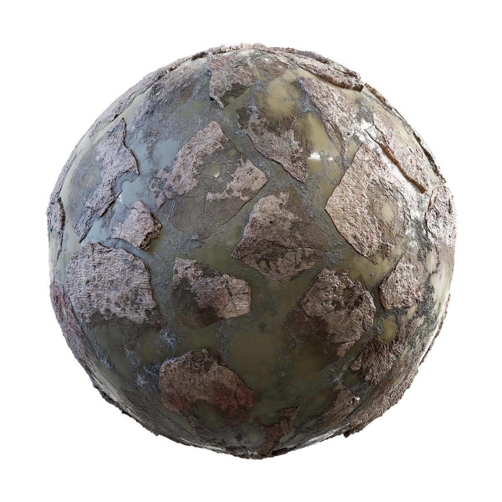 Stones and Water Rubble PBR Texture