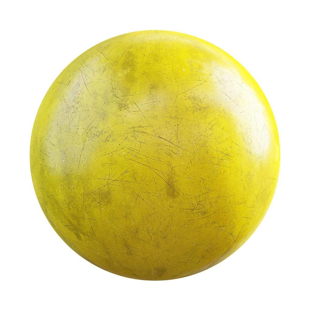 Yellow Painted Metal PBR Texture