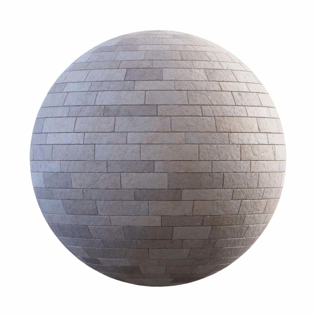 Beige Rectangular Sandstone Pavement PBR Texture