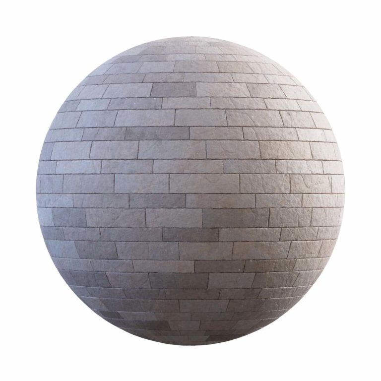 Beige Rectangular Sandstone Pavement PBR Texture