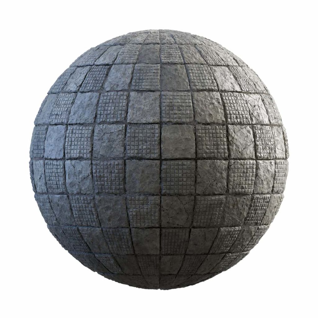 Beige Square Stone Pavement PBR Texture