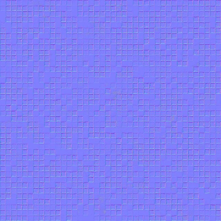 Beige Square Stone Pavement with Water PBR Texture