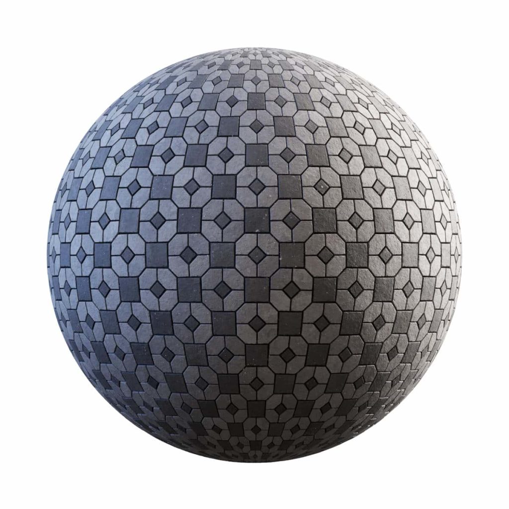 Dark and Light Grey Concrete Pavement PBR Texture