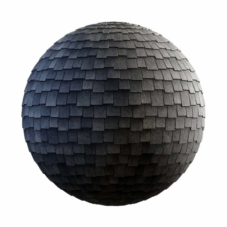 Dark Grey Shingle Roof PBR Texture