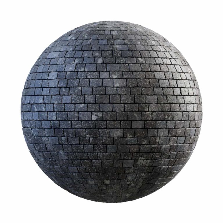 Dark Grey Stone Pavement PBR Texture