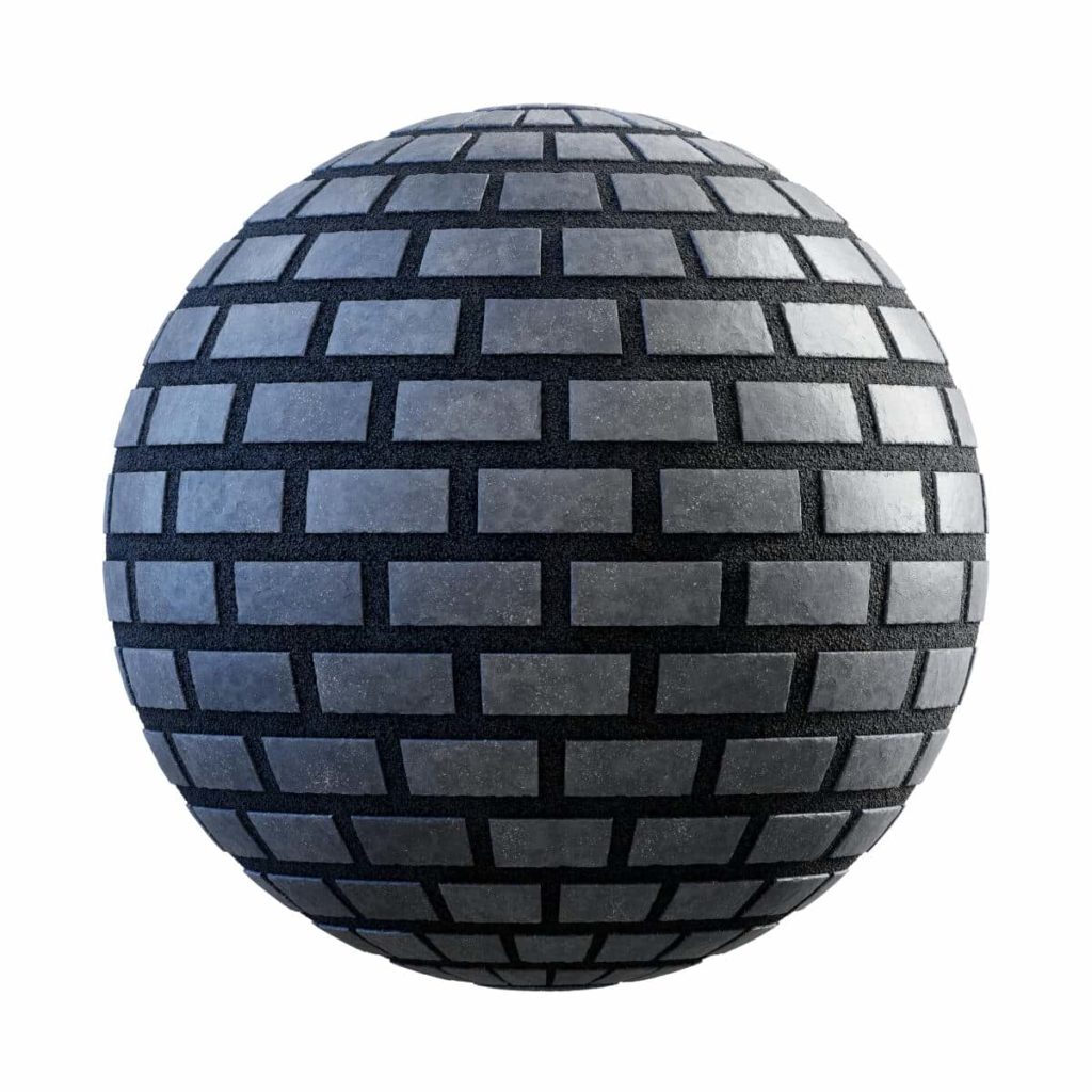 Rectangular Concrete Pavement with Gravel PBR Texture