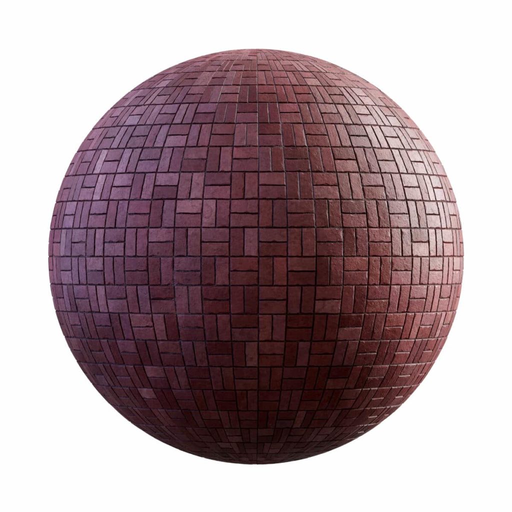Red Concrete Pavement PBR Texture