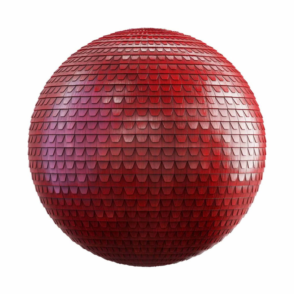 Red Metal Plates Roof PBR Texture