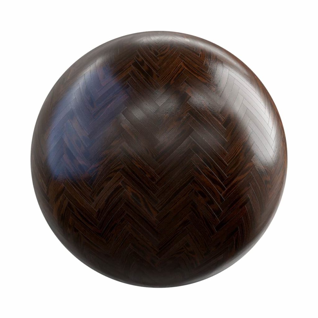 Walnut Herringbone Floor PBR Texture
