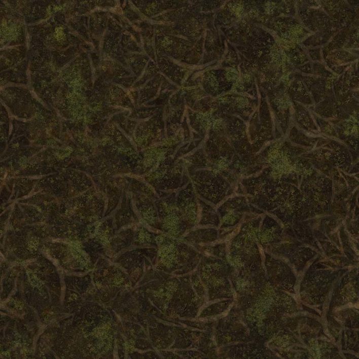 Forest Ground with Tree Roots PBR Texture