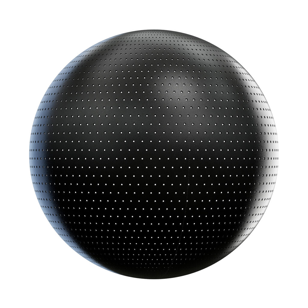 Black Perforated Plastic PBR Texture