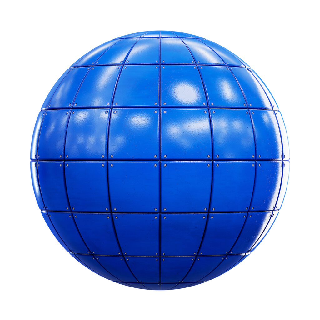 Blue Plastic Panels PBR Texture