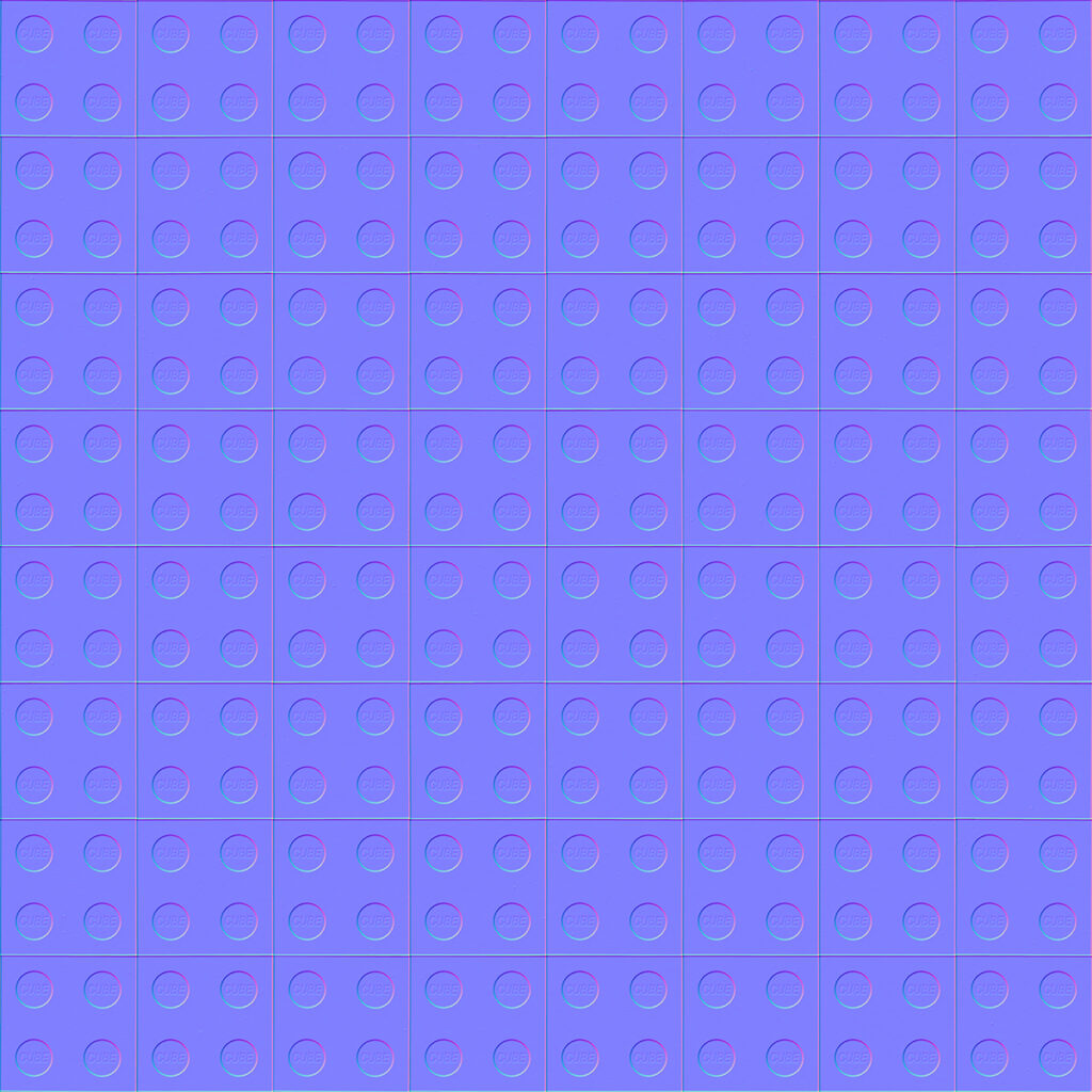 Blue Plastic Toy Blocks PBR Texture