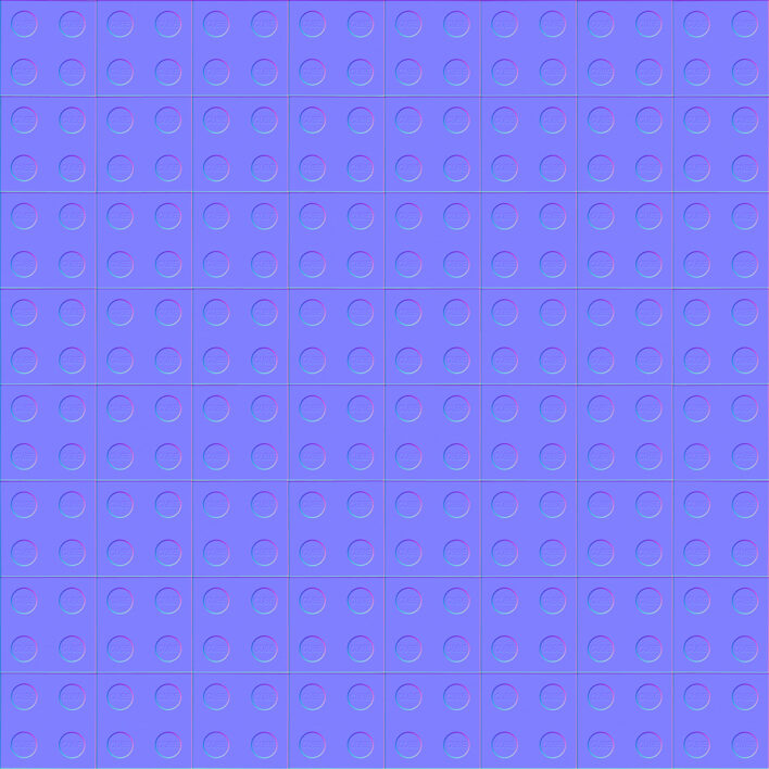 Blue Plastic Toy Blocks PBR Texture