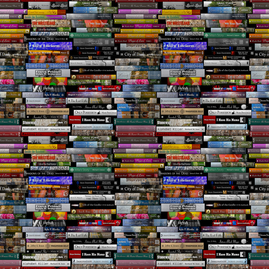 Books Side Covers Horizontal PBR Texture
