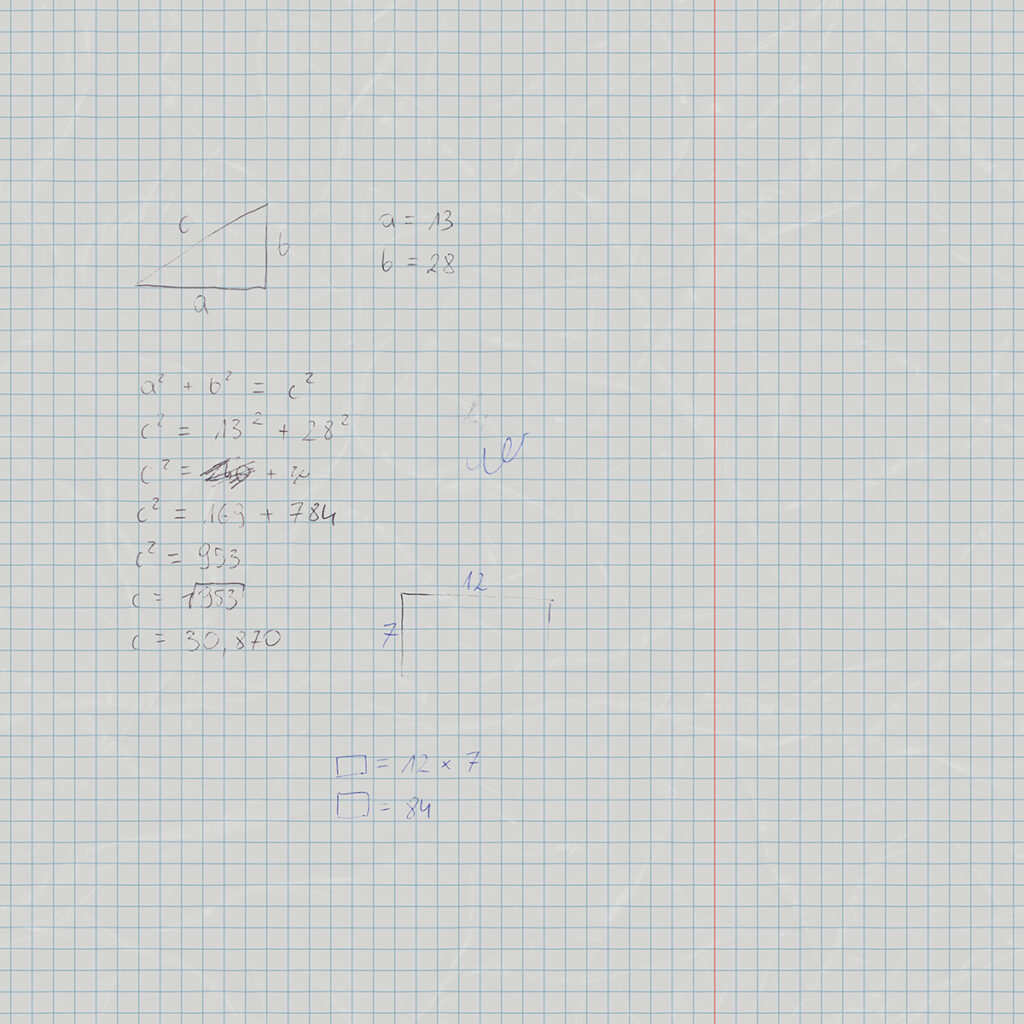 Checkered Paper Sheet with Notes PBR Texture