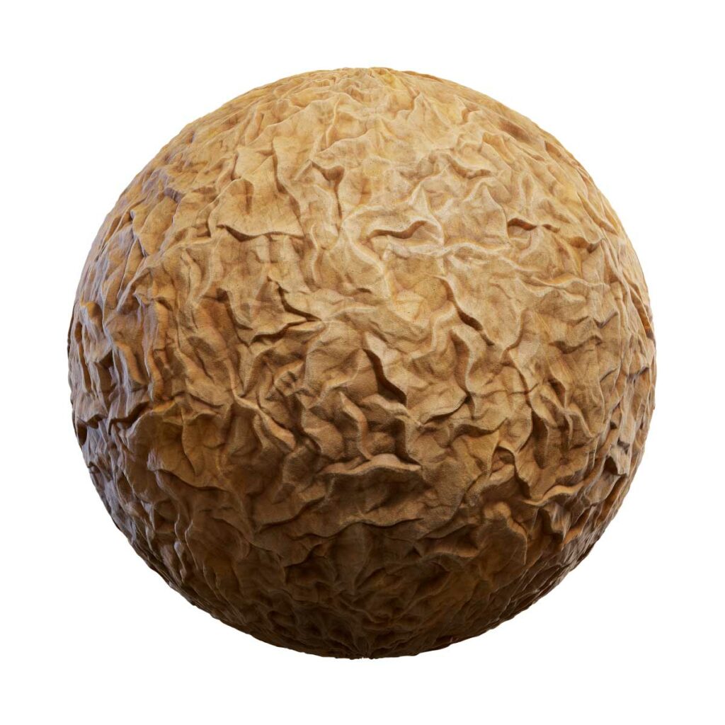 Crumpled Brown Paper PBR Texture