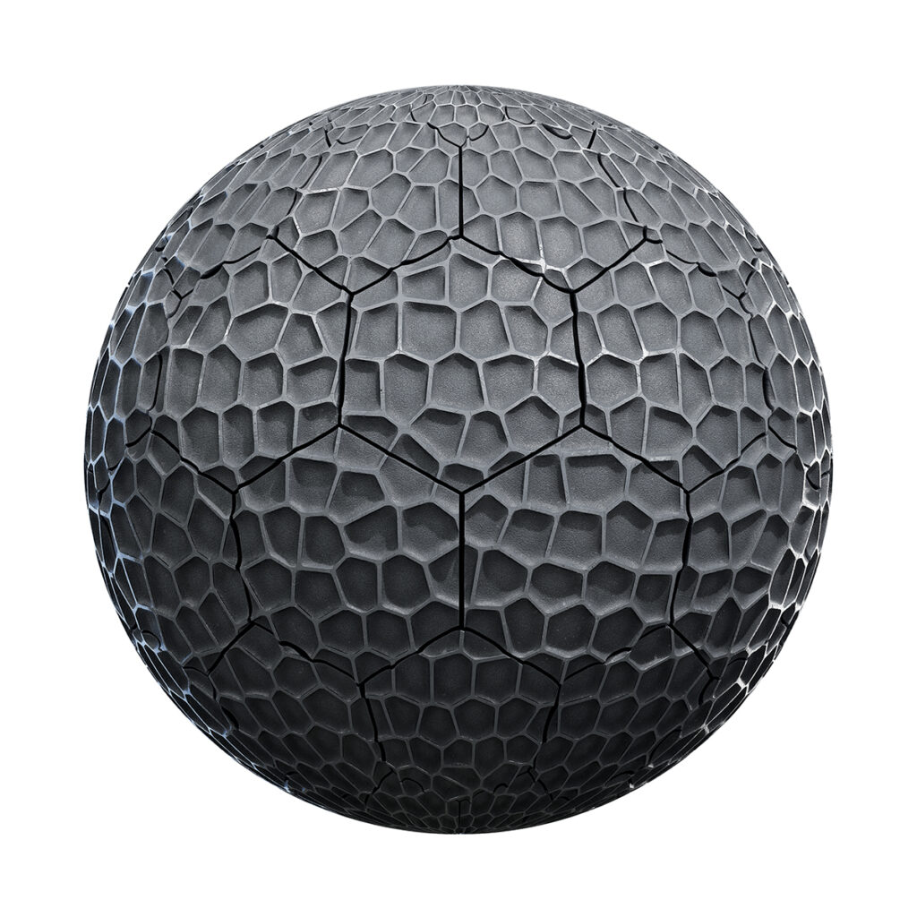 Grey Patterned Plastic Tiles PBR Texture
