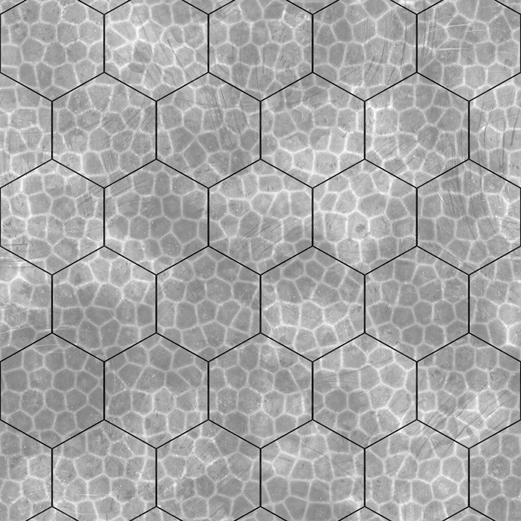 Grey Patterned Plastic Tiles PBR Texture