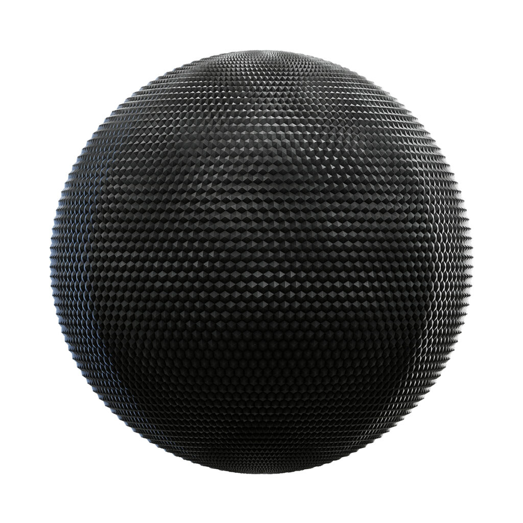 Hexagonal Patterned Black Plastic PBR Texture