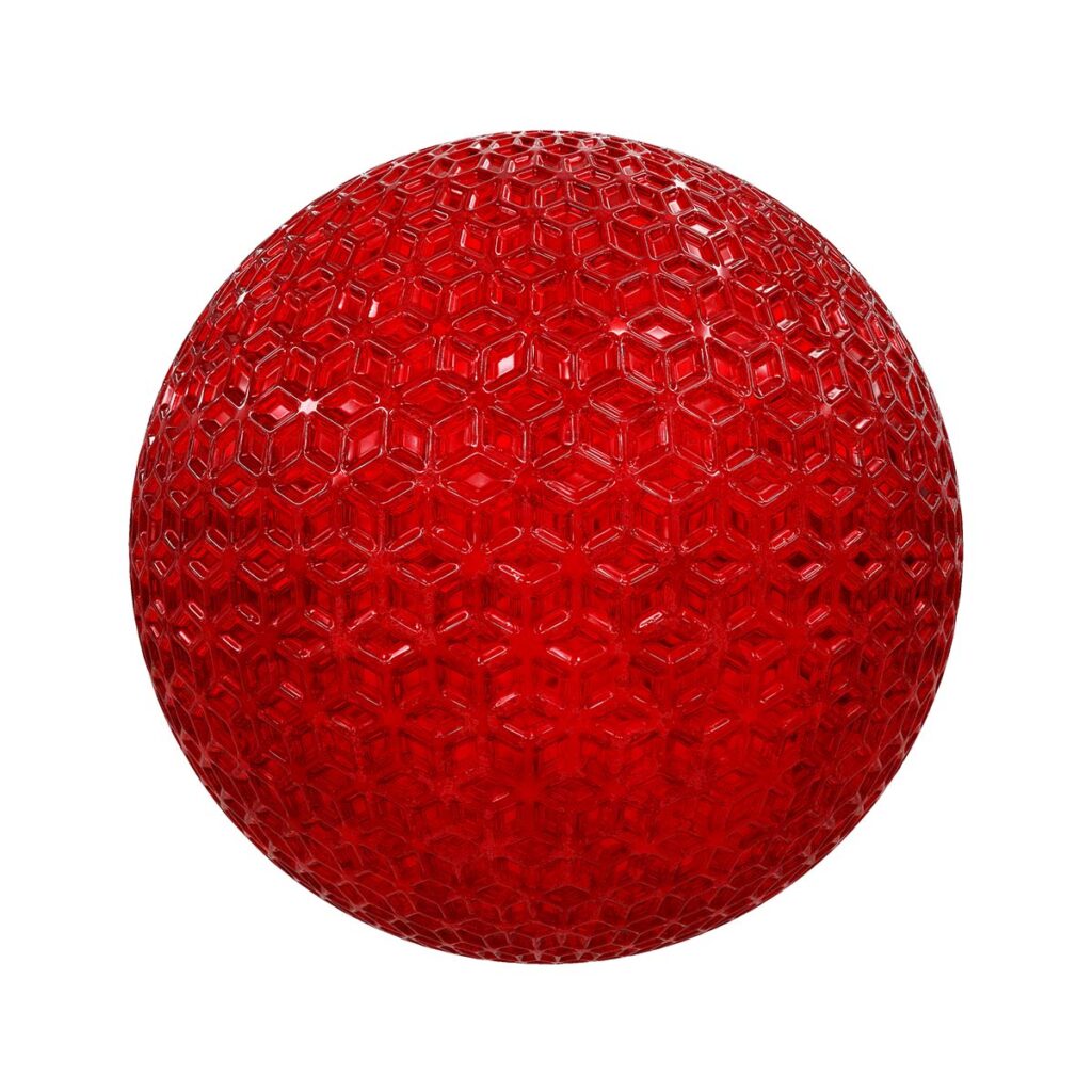 Red Patterned Glass PBR Texture