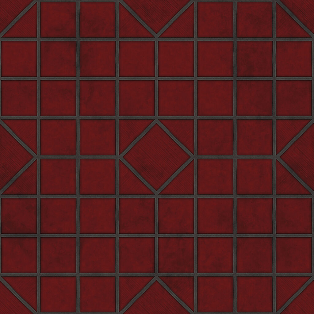 Red Stained Glass Window PBR Texture