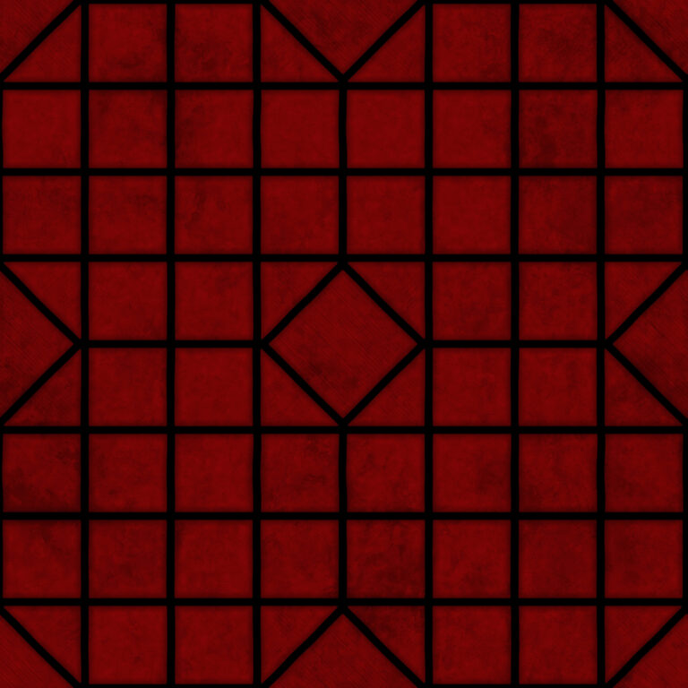 Red Stained Glass Window PBR Texture