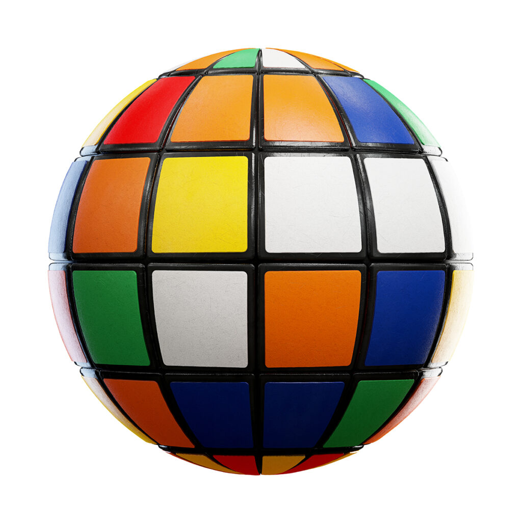 Rubik's Cube PBR Texture