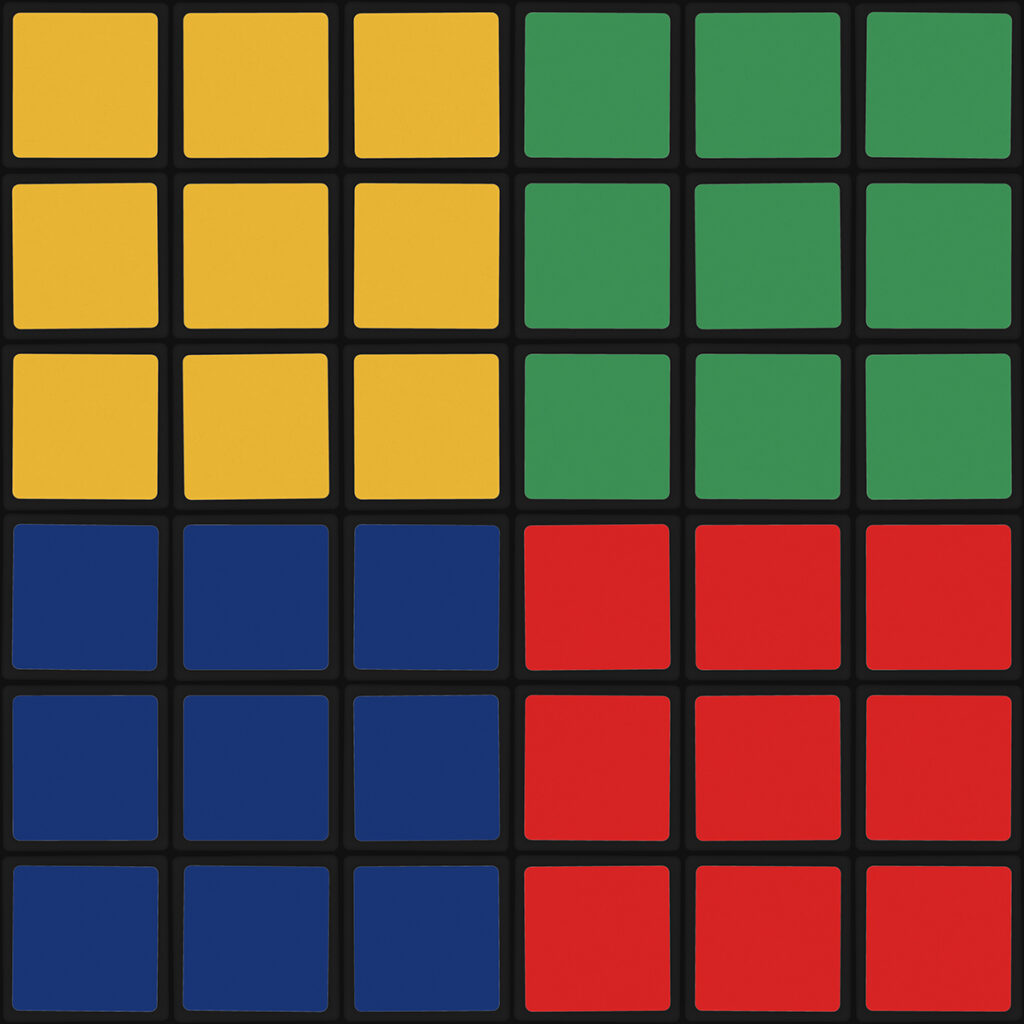 Solved Rubik's Cube PBR Texture