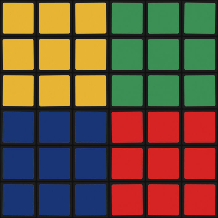 Solved Rubik's Cube PBR Texture