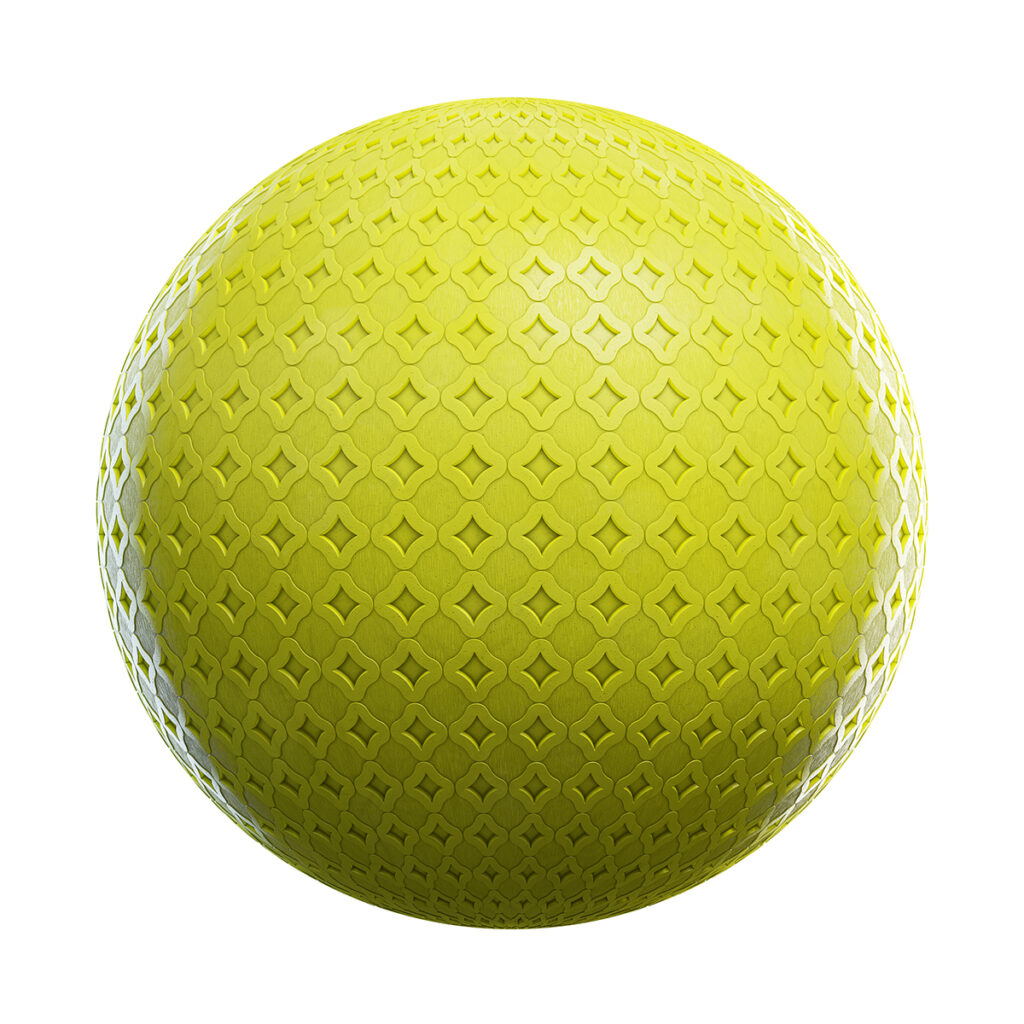 Yellow Patterned Plastic PBR Texture