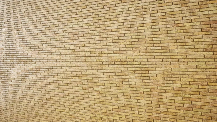 Old Yellow Brick Wall PBR Texture