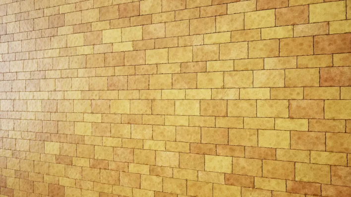 Orange Stone Slab Wall PBR Texture