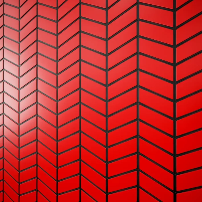 Red Diamond Pattern Wall Panel PBR Texture