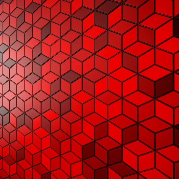 Red Diamond Pattern Wall Panel PBR Texture