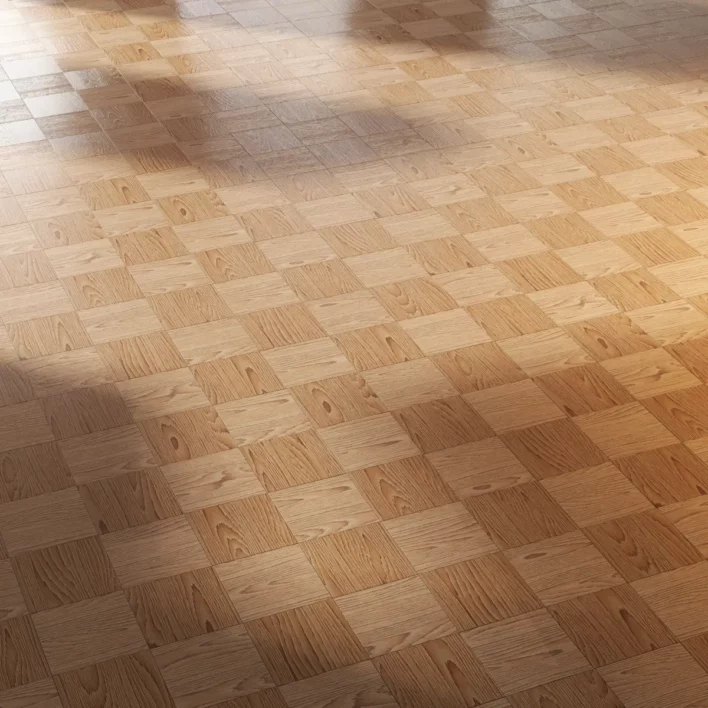 Oak Square Wood Parquet PBR Texture