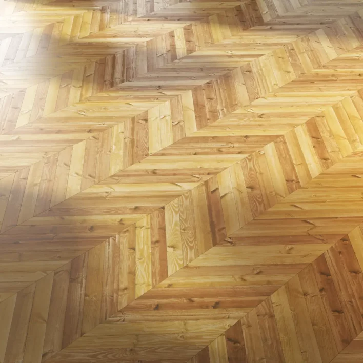 Pine Chevron Wood Parquet PBR Texture