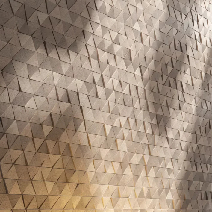 Wooden Triangular Wall Panel PBR Texture